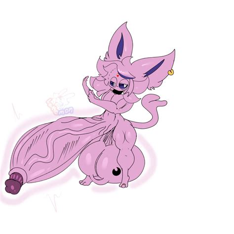 Rule 34 Big Penis Eeveelution Espeon Huge Cock Lattemon Lattemon Character Penis Pokemon