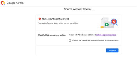 Admob Account Not Approved Due To Policy Violation But No Specifics