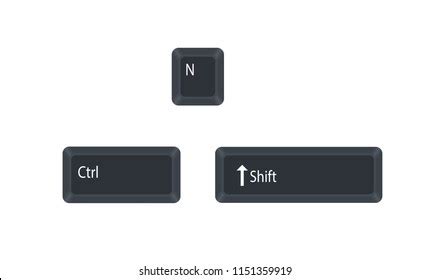 Control Ctrl Shift N Computer Key Stock Vector Royalty Free 1151359919 Shutterstock