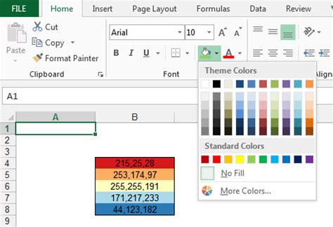 Using Colors In Excel Peltier Tech