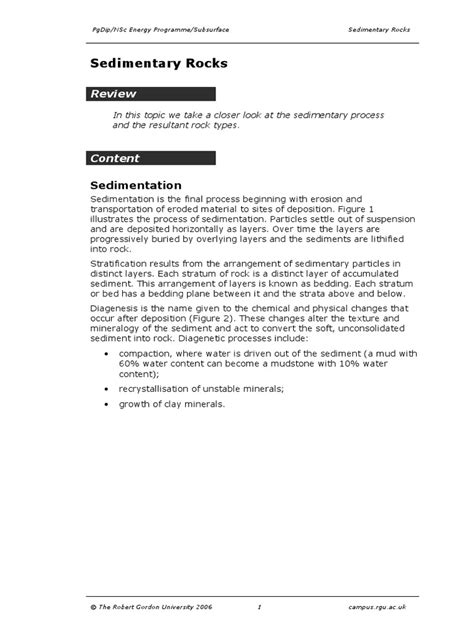 Pdf Notes 2 Sedimentary Rocks Dokumen Tips