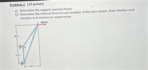 Solved Problem 2 10 ﻿points A ﻿determine The Support