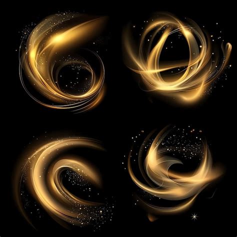 golden light swirl effect premium ai generated image