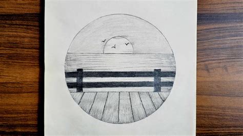 Simple And Easy Drawing Of A Beach Pier ♡♡ How To Draw A Pier
