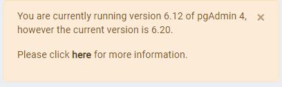 Information For Outdated PgAdmin Goes To PostgreSQL Instead Of PgAdmin