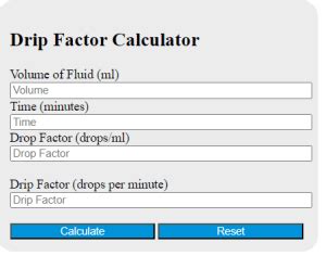 Drip Factor Calculator Calculator Academy