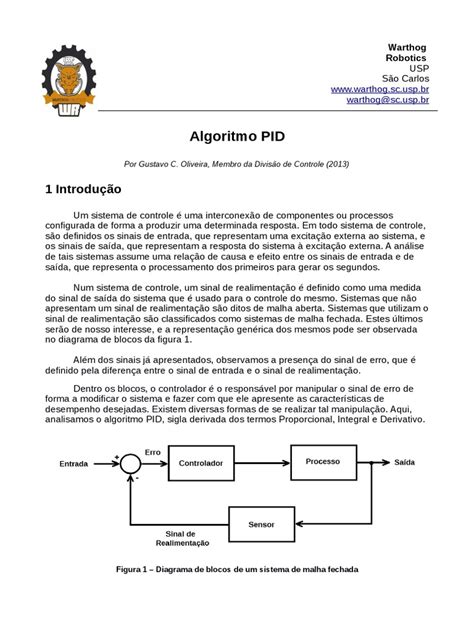 Algoritmo Pid Física E Matemática Matemática
