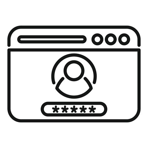 Page Log Password Icon Outline Vector Web Account 15157733 Vector Art At Vecteezy