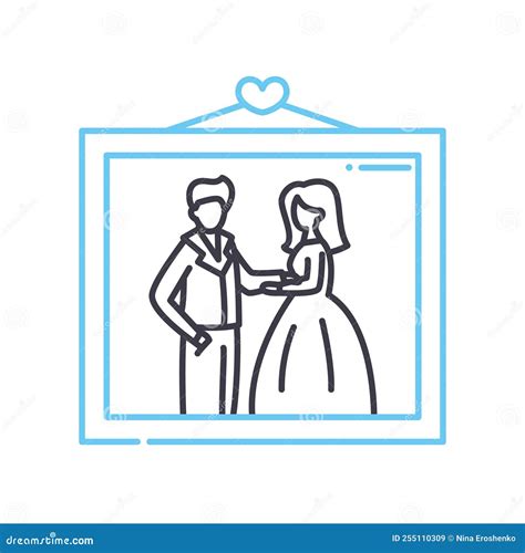 Photos Line Icon Outline Symbol Vector Illustration Concept Sign Stock Vector Illustration