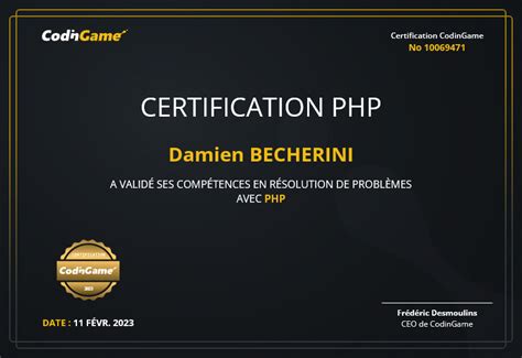 codingame certification