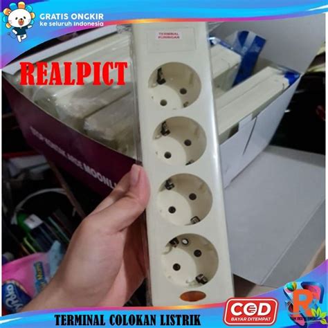 Stop Kontak Arde 4 Lubang Terminal Kuningan Colokan Listrik Tanpa Kabel Lazada Indonesia