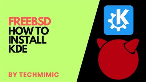 how to install kde on freebsd youtube