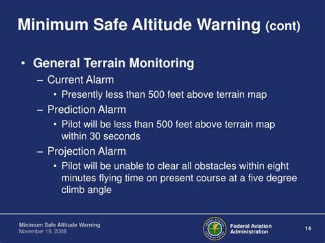 Ppt Minimum Safe Altitude Warning Powerpoint Presentation Free