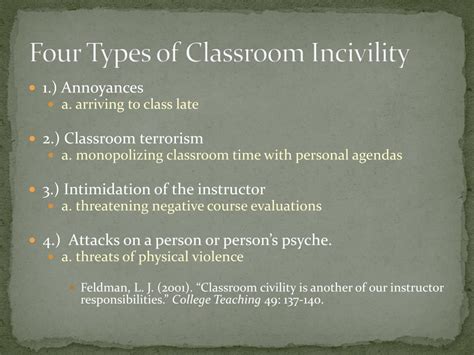 Ppt Civility In The College Classroom Powerpoint Presentation Free