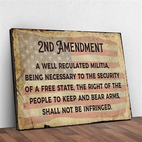 Patriotic Sign Second Amendment Sign Bill Of Rights Wall Art 2nd