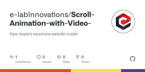 GitHub E LabInnovations Scroll Animation With Video New Apple S Earphone Website Model