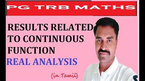 Pg Trb Maths Real Analysis Youtube