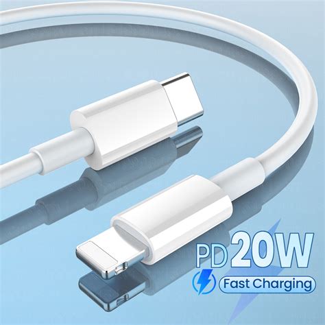 Pd W Usb C Cable For Iphone Type C To Pin Phone Charger Kable Tpe Quick A Fast Charging