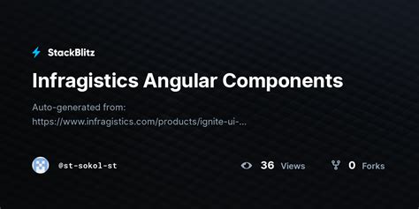 Infragistics Angular Components Stackblitz