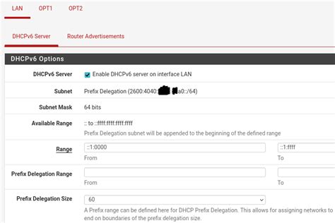How To Configure DHCPv Server For Downstream Routing Netgate Forum