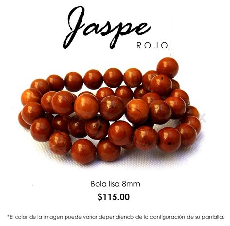 Jaspe Rojo Bola Lisa 8 Mm Inspirarte