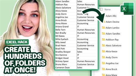 Create Hundreds Of Employee Folders In Seconds With This Excel Hack Emma Chieppor Excel