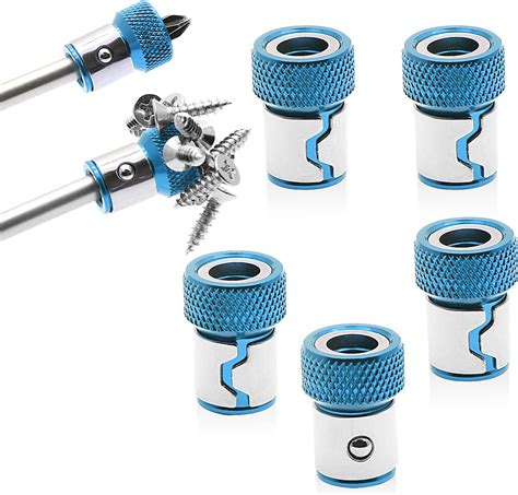 Zorveiio 5 Pcs Bit Magnetizer Ring Magnetic Screw Ring Metal Bit