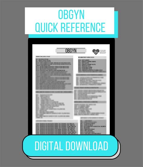Medical Coding Obgyn Icd 10 Quick Reference Etsy