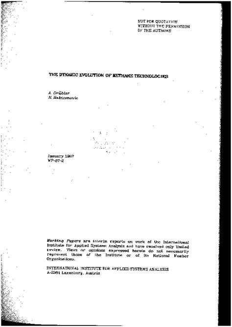 Pdf The Dynamic Evolution Of Methane Technologies