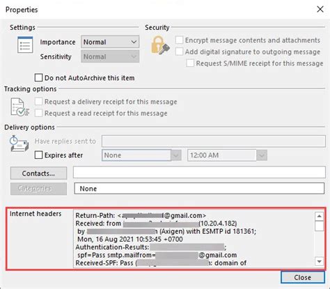 วธการด Email Header ของ Hotmail Gmail Outlook Thunderbird Thailand Email Hosting