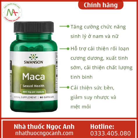 Thuốc Maca Sexual Health có tác dụng gì giá bao nhiêu Mua ở đâu