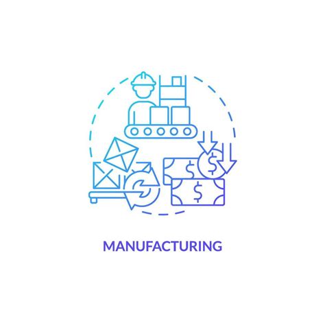 2d Gradient Manufacturing Thin Line Icon Concept Isolated Vector Illustration Representing