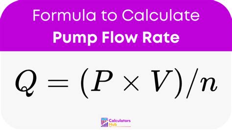 Pump Flow Rate Calculator Online