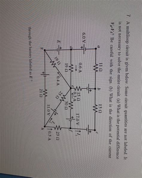 Solved 7 A Multiloop Circuit Is Given Below Some Circuit