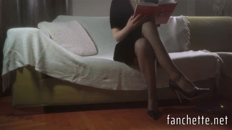 Mlle Fanchette Reading And Dangling Scrolller