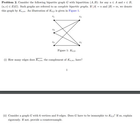 Solved Problem 2 Consider The Following Bipartite Graph G