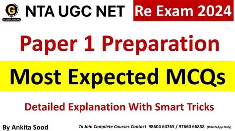 Full Syllabus Revision For Ugc Net Re Exam Paper 1 Most Expected Mcqs Net 2024 Preparation