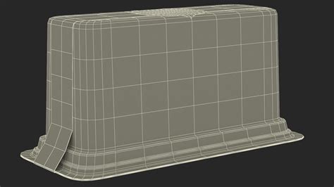 Disposable Cake Packaging Rectangular Gold 3d Model 19 3ds Blend C4d Fbx Max Ma Lxo