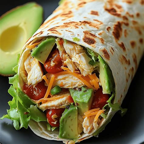 Chicken Avocado Wrap Justine Recipes