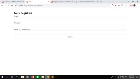 Ini Blog Belajar Laravel Membuat Form Registrasi Dengan Laravel