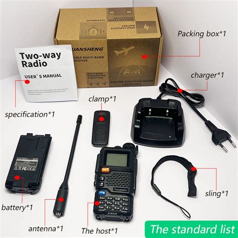 Quansheng UV 5R Plus Walkie Talkie UHF VHF DTMF FM Scrambler NOAA Air Band Radio
