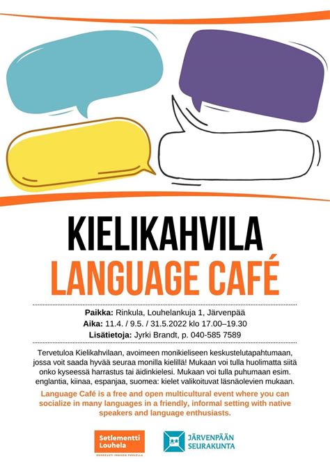 Kielikahvila Taas Rinkulassa Setlementti Louhela Ry