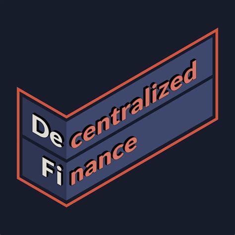 Defi 분산 금융 어두운 배경에 격리된 텍스트가 있는 아이소메트릭 기호 퍼블릭 블록체인을 기반으로 하는 금융 애플리케이션 및 서비스의 생태계 벡터 일러스트 레이