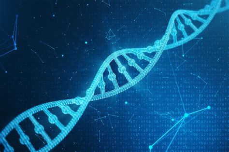Premium Photo Digital DNA Molecule Structure Concept Binary Code Human Genome DNA Molecule