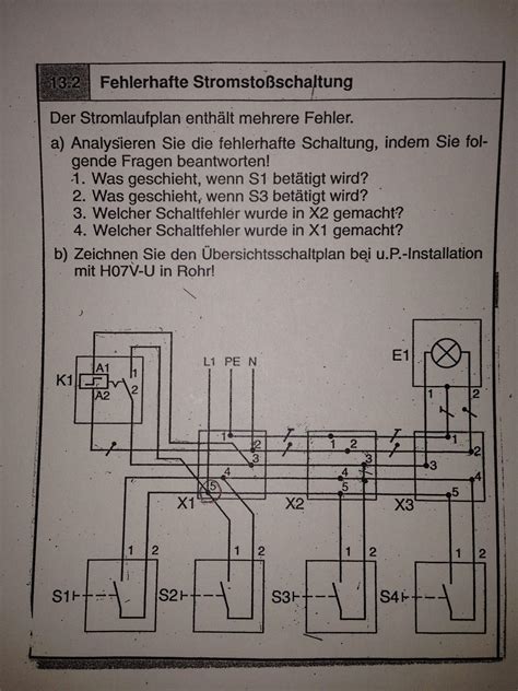 Fehlerhafte Stromstoßschaltung Elektronik Elektrotechnik