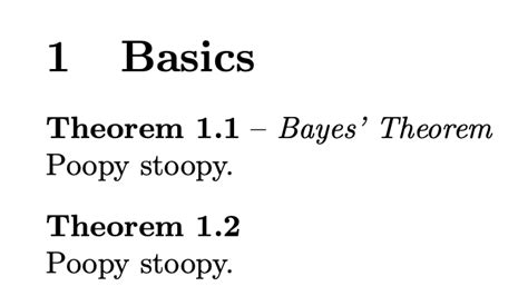 title on the same line as numbering with newtheorem tex latex