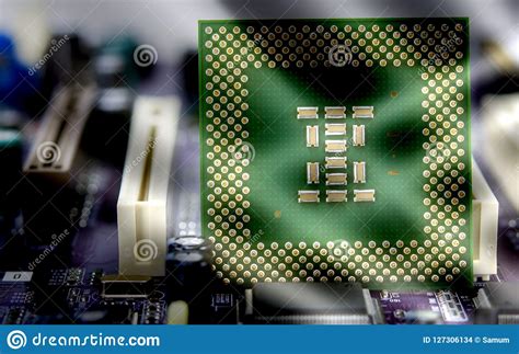 Cpu Pins And Circuit Mother Board Stock Photo Image Of Network Board