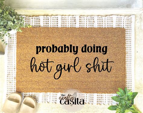 Hot Girl Sht Doormat Custom Doormat Etsy