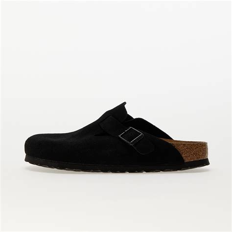 Birkenstock Boston Soft Footbed Velvet Leather Black Footshop