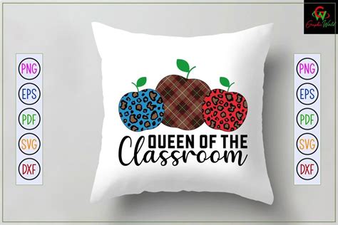 Queen Of The Classroom Sublimation Desig Gráfico Por Graphicworld